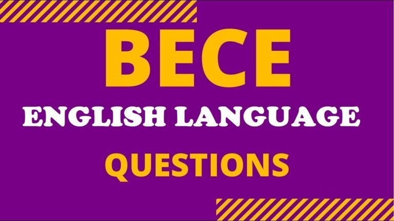 2022 BECE English Language Revision Questions For Candidates